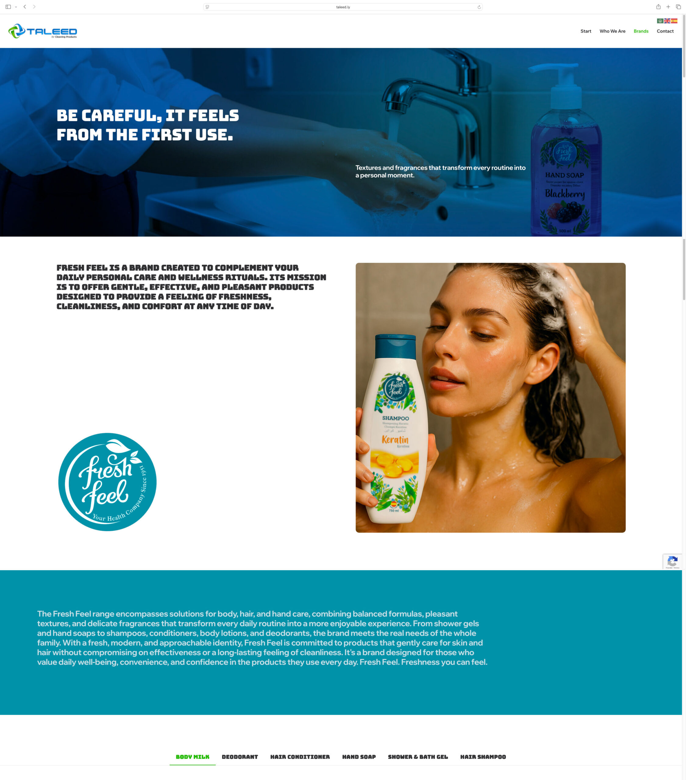 Fresh Feel – Personal Care Brand in Libya | TALEED