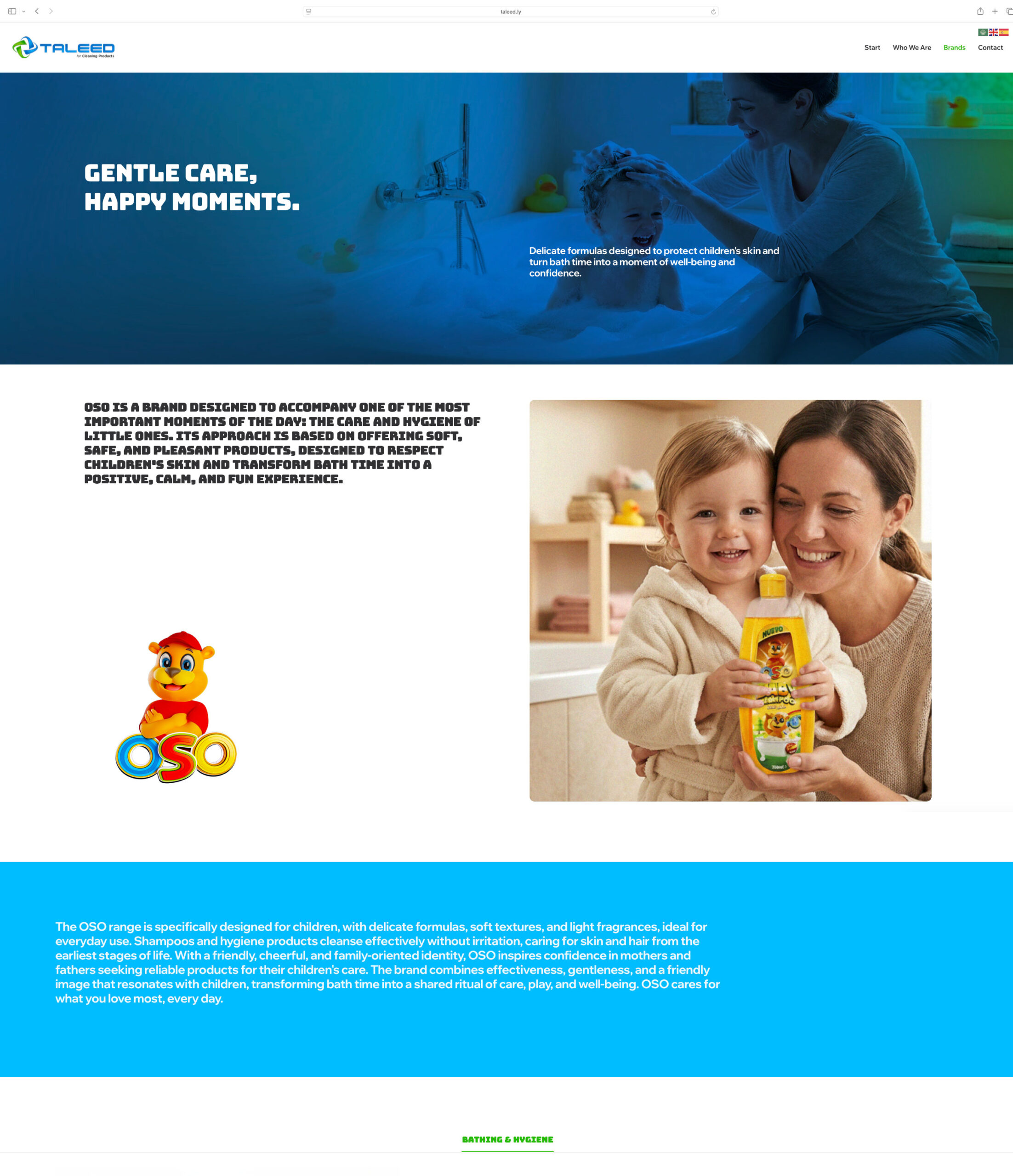 Oso – Kids Personal Care Brand in Libya | TALEED